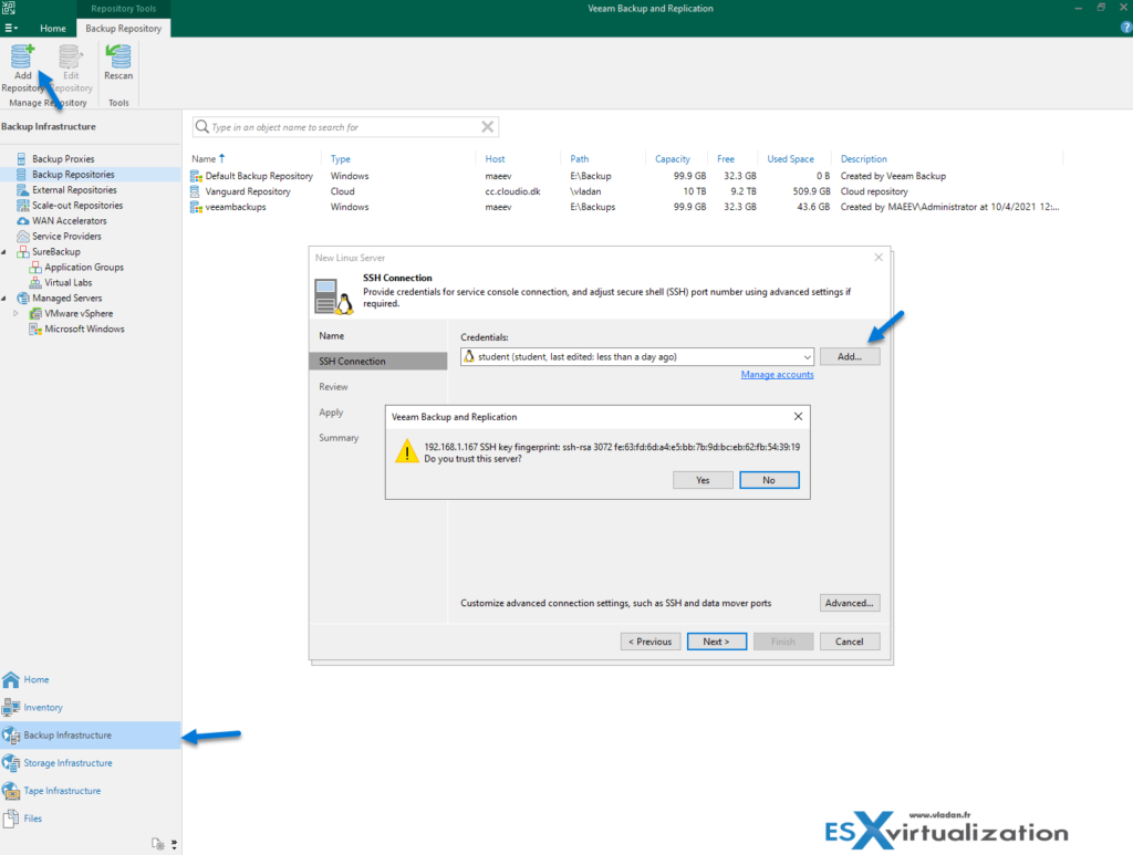 Hardened backup repository on Linux distro - Veeam setup - ESX ...