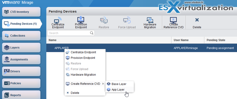 How to Capture a VMware Mirage Application Layer? - ESX Virtualization