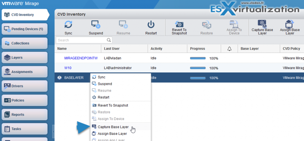 How to Capture a VMware Mirage Base Layer? - ESX Virtualization