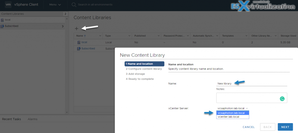 VCP6.7-DCV Objective 4.3 - Set up a content library - ESX Virtualization