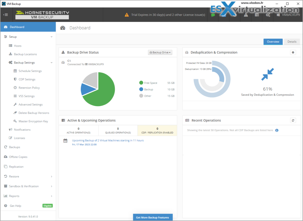 Hornetsecurity Vm Backup V9 For Vmware Vsphere And Microsoft Hyper V Product Review Esx