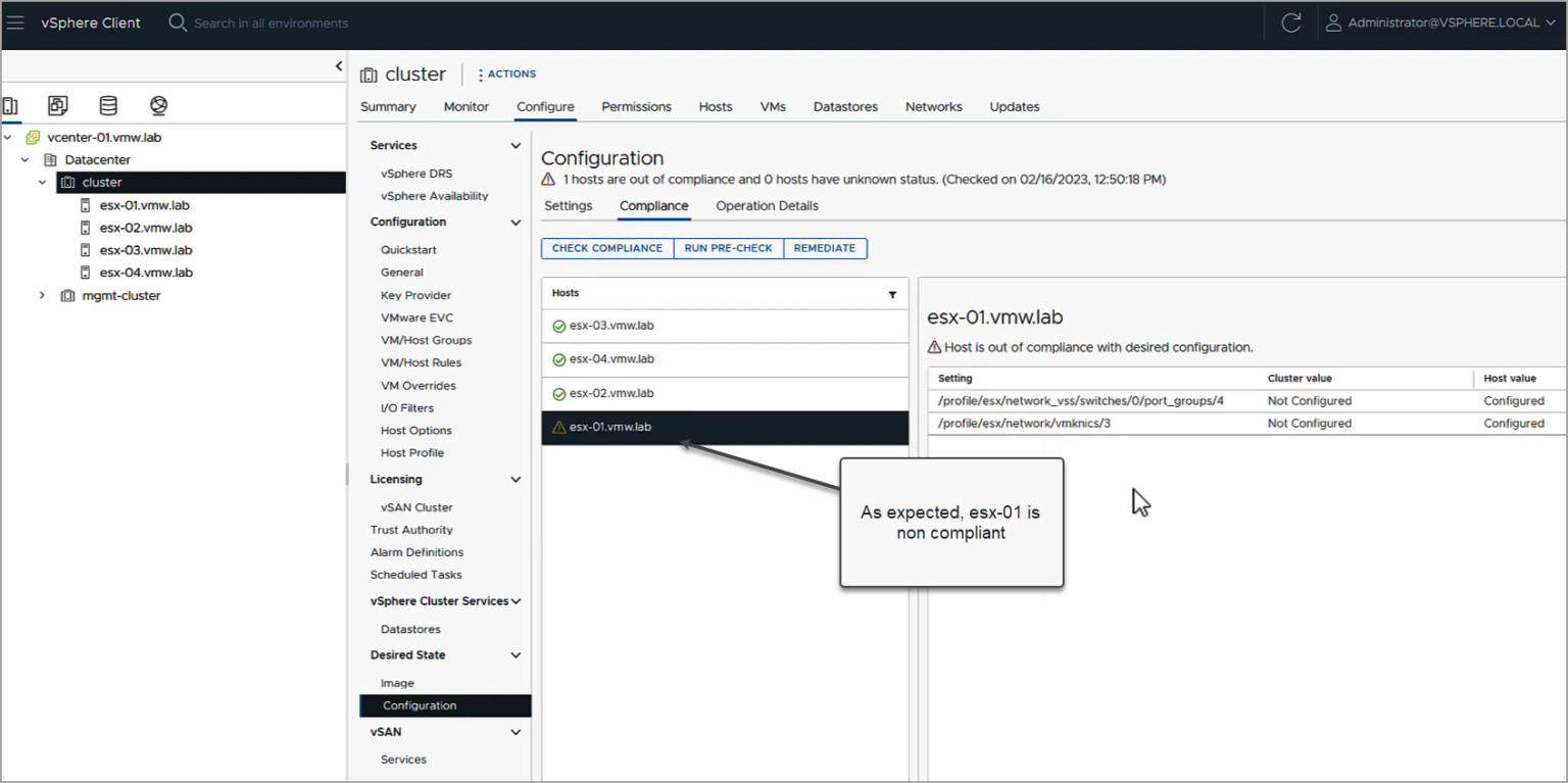 vSphere Configuration Profiles - How VMware vCenter Server 8.0 U2 Can ...