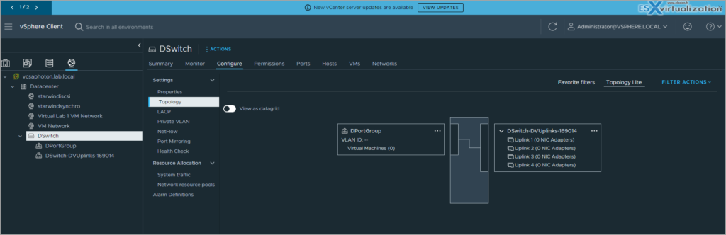 Vcp Dcv On Vsphere 8x Objective 42 Configure Vsphere Distributed Switches Esx Virtualization