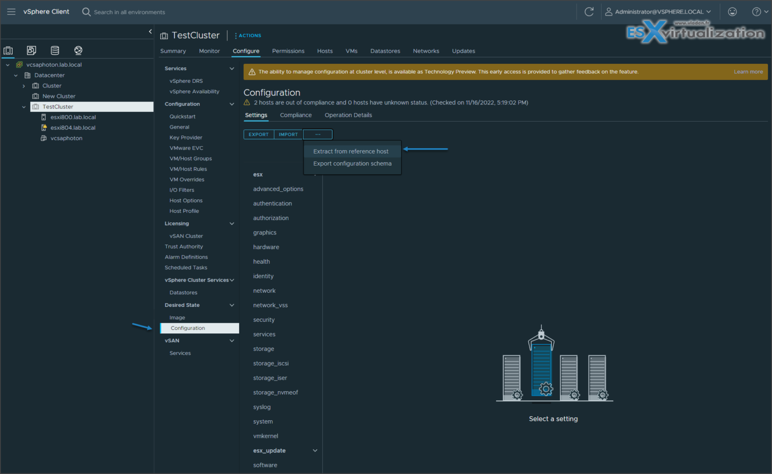 vSphere 8 - How to move from Host Profiles to vSphere Configuration ...