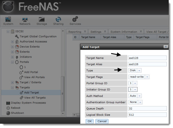 How To Configure Freenas 8 For Iscsi And Connect To Esxi Esx Virtualization