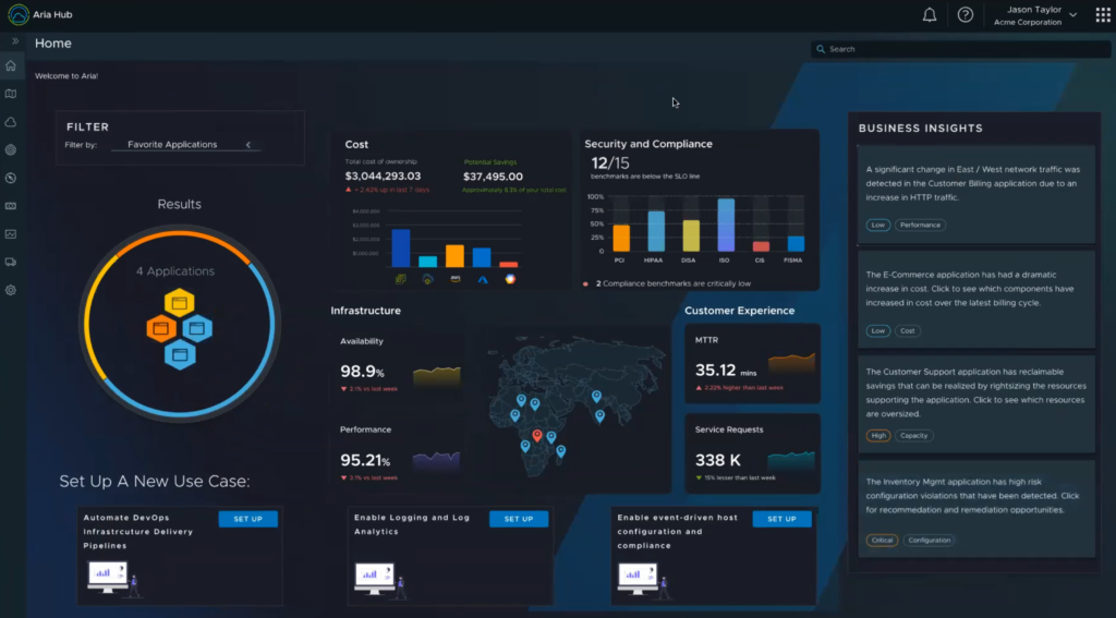 VMware multi-cloud briefing with cool demo of Aria new possibilities ...