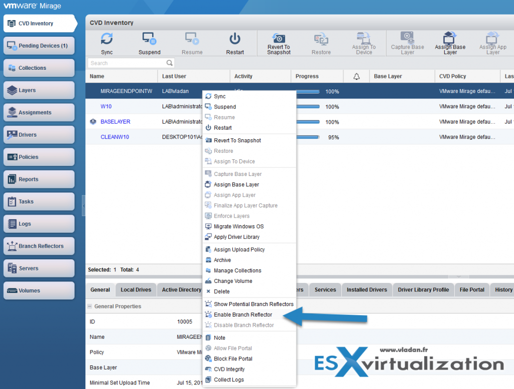 Why and How Enable VMware Mirage Branch Reflector? - ESX Virtualization