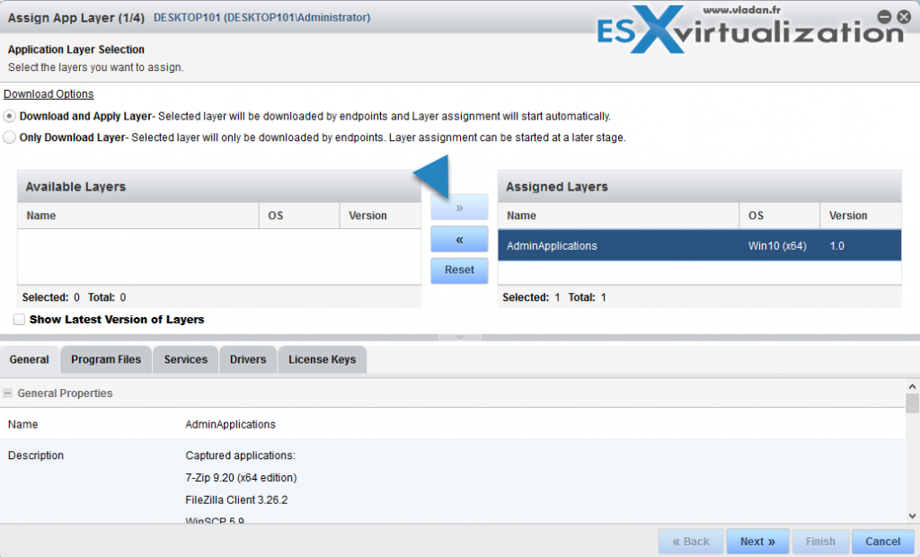 How to Apply a VMware Mirage App Layer? - ESX Virtualization