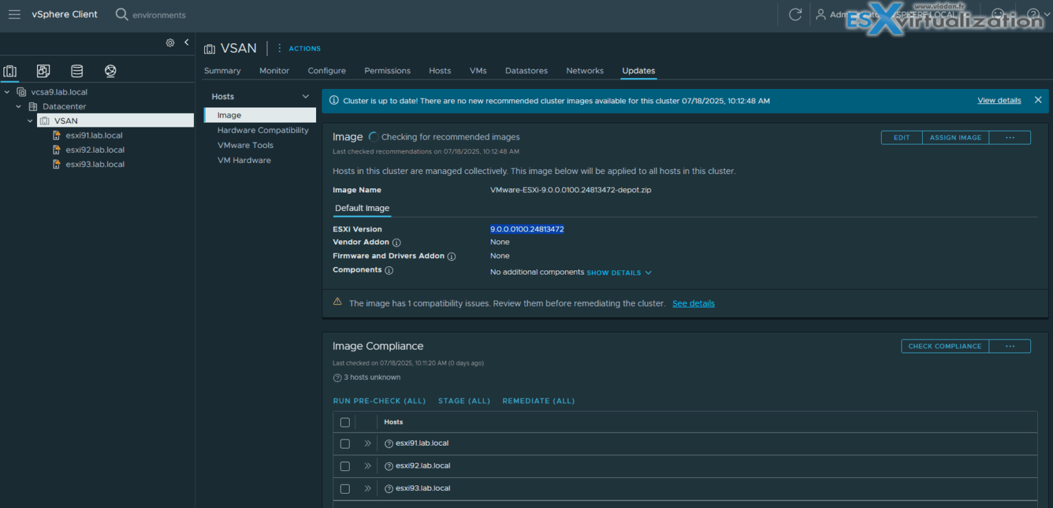 ESXi 8.0/9.0 updates for standalone and vCenter managed hosts - ESX ...