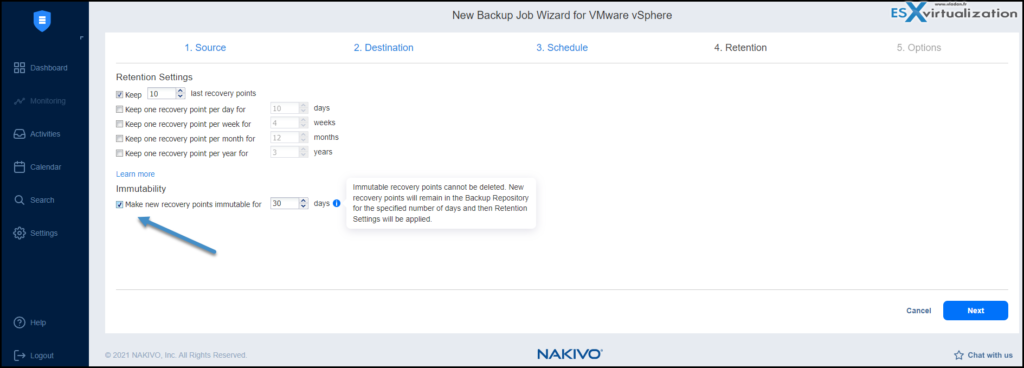 How to configure immutable backups with Nakivo - ESX Virtualization How to configure immutable backups with Nakivo - ESX Virtualization