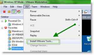Vmware Workstation 7 new features - Import Windows 7 XP mode VM - ESX Virtualization