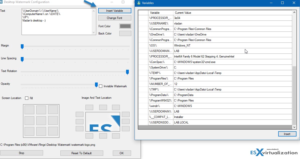 VMware Desktop Watermark Free Utility is Similar to BgInfo - ESX ...