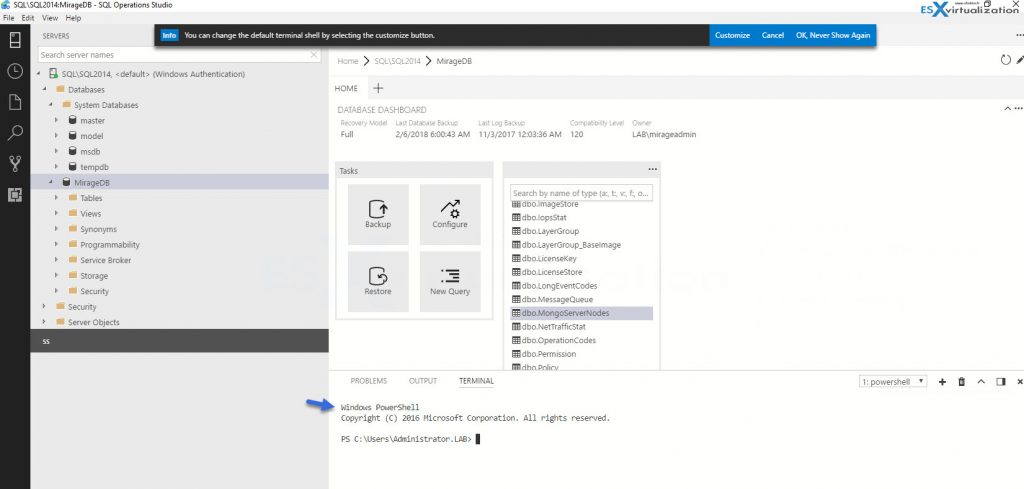 Microsoft SQL Operations Studio - Free Tool - ESX Virtualization