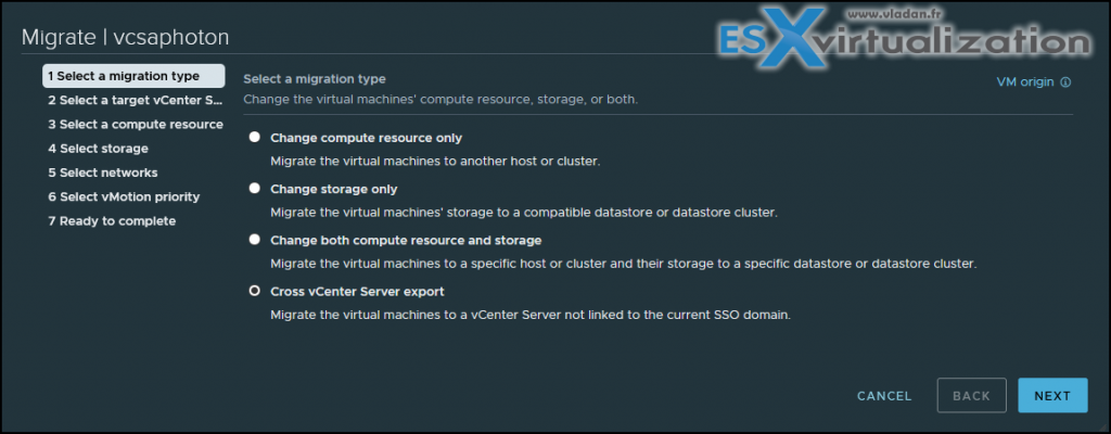 VCP-DCV 2021 Objective 2.3 - Identify migration options - ESX ...
