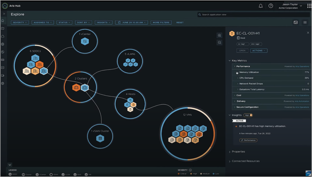 VMware multi-cloud briefing with cool demo of Aria new possibilities ...