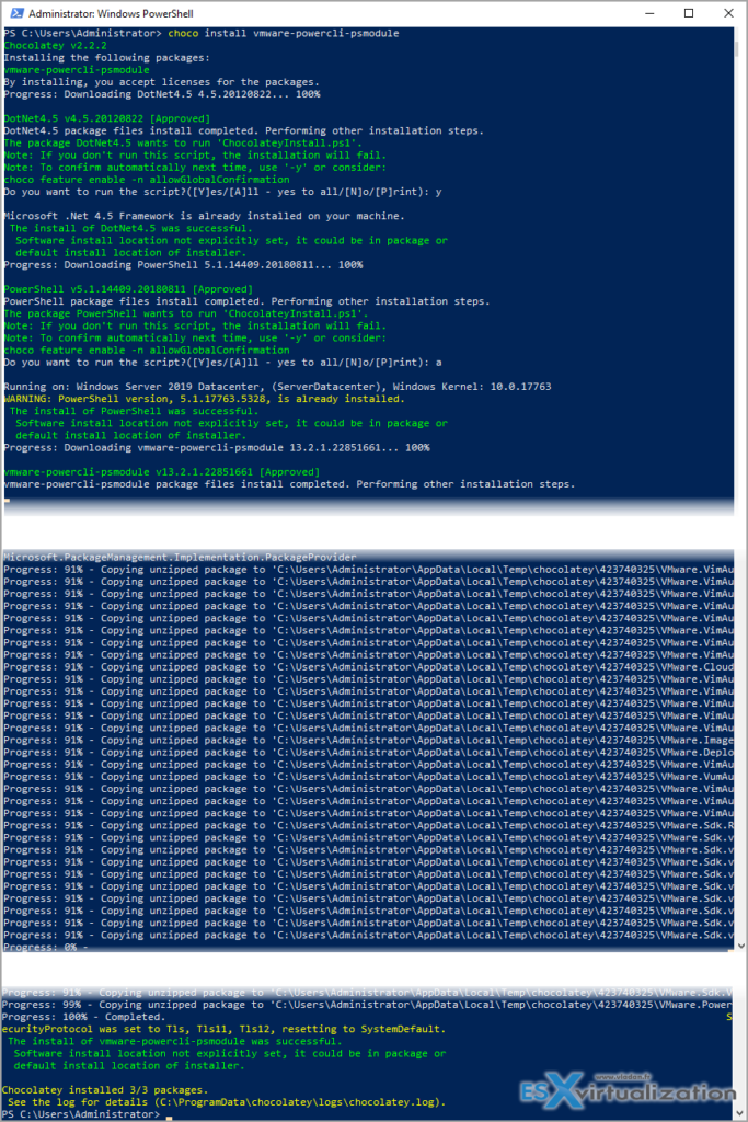 How To Use Chocolatey To Install Powercli Module And Connect To Your Vcenter Server Esx