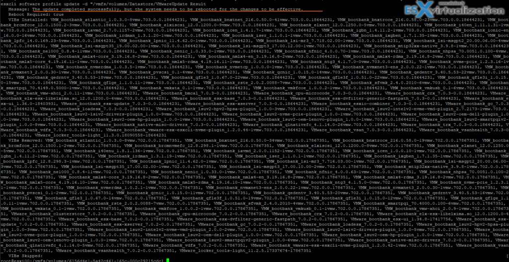 Upgrade Vmware Esxi To 70 U3 Via Command Line Esx Virtualization