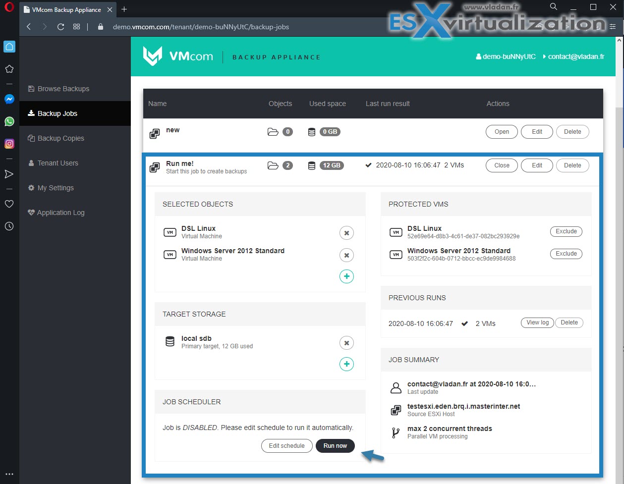 Vmcom Backup Details And Interesting Info For Esxi Free Users Esx Virtualization