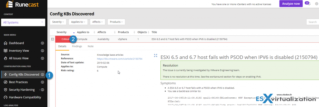 Runecast Analyzer Product Review 2019 - ESX Virtualization