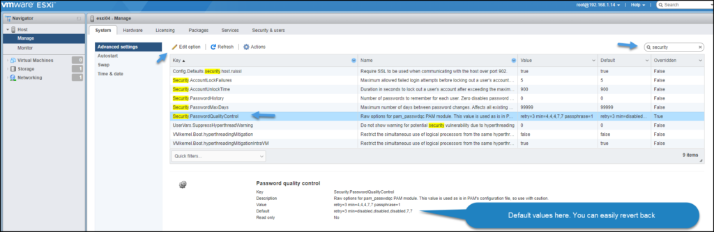 How to disable VMware ESXi complex passwords and why you should not do ...