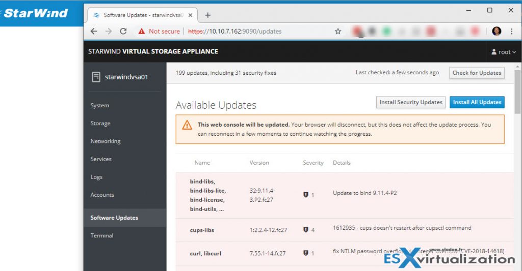 StarWind Latest Update Build and How to Update StarWind Linux Appliance ...