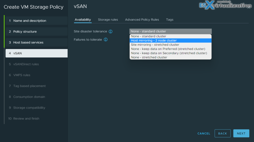 VCP-DCV on vSphere 8.x Objective 1.3.4 - Describe Storage Policies - ESX Virtualization