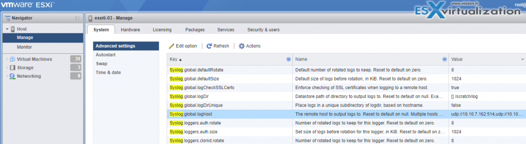 Vcp67 Dcv Objective 41 Understand Basic Log Output From Vsphere Products Esx Virtualization