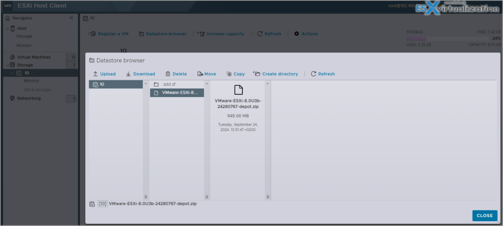 Update ESXi Host to the latest ESXi 8.0U3b without vCenter - ESX ...