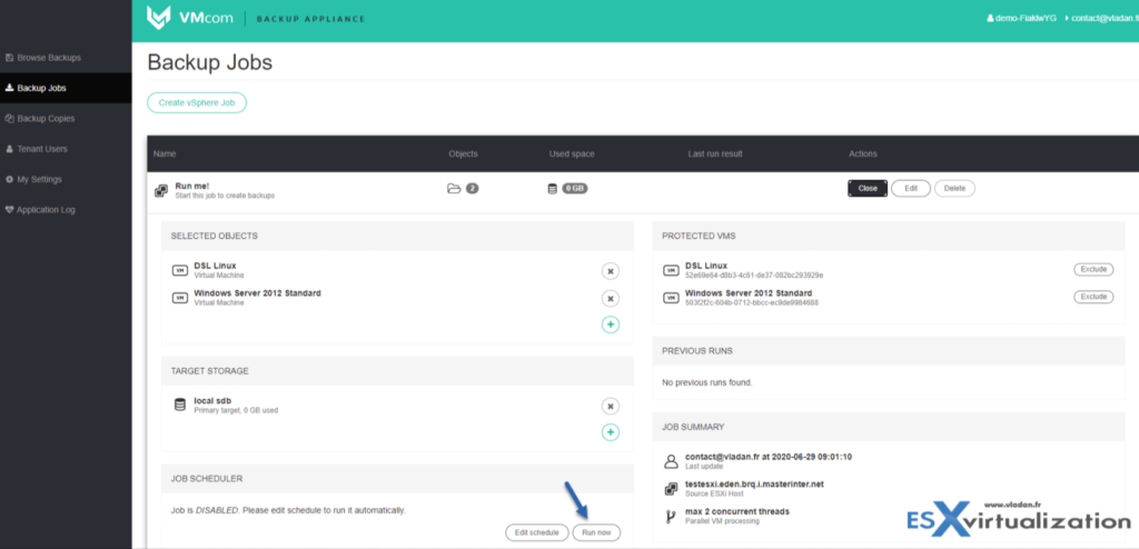 Vmware Esxi Free And Incremental Backups Esx Virtualization