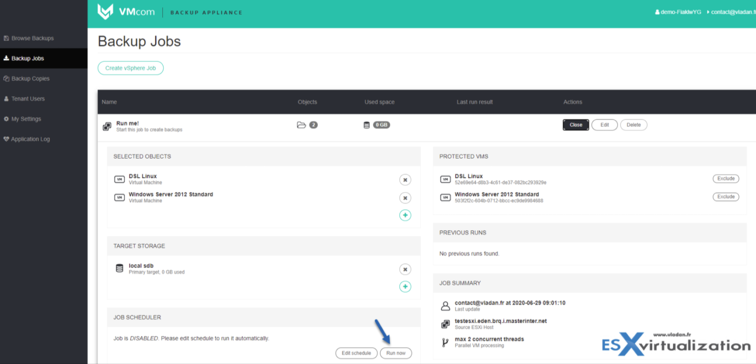 Vmware Esxi Free And Incremental Backups Esx Virtualization