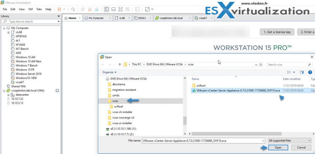 How To Deploy Vmware Vcsa 67 U1 In Vmware Workstation Esx Virtualization