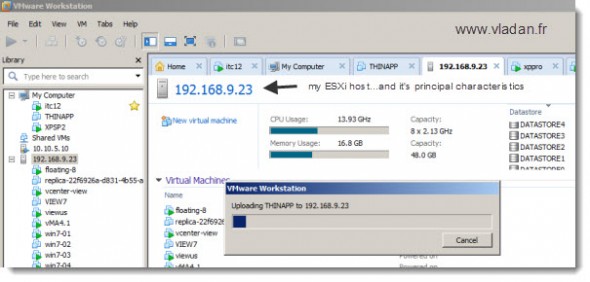 Connect to ESX(i) server to copy-paste your VM from VMware Workstation 8 - ESX Virtualization