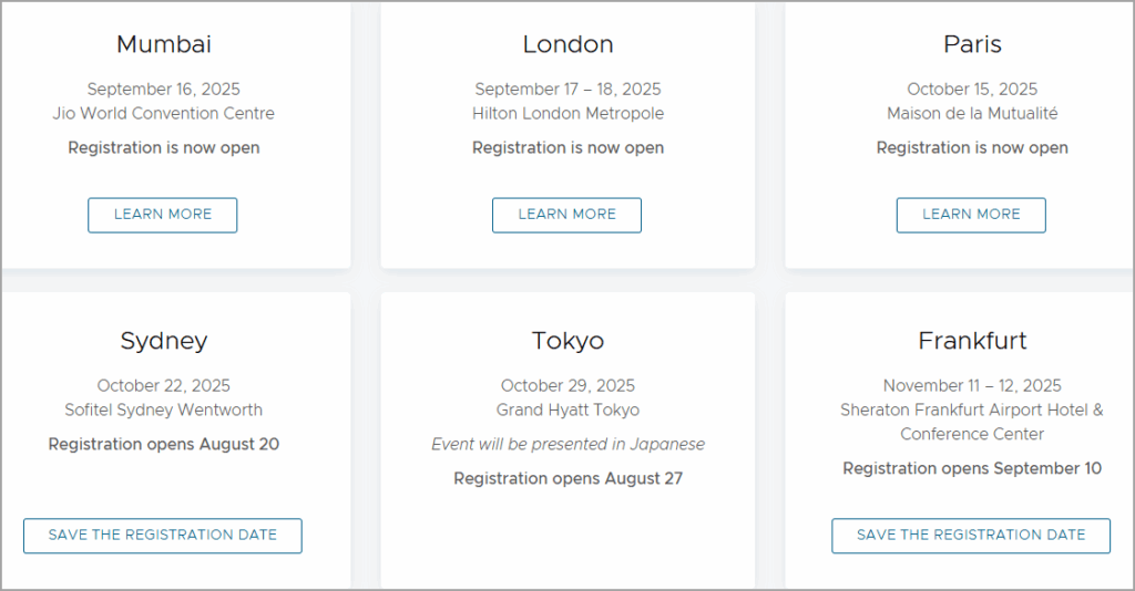 VMware EXPLORE Las Vegas and VMware Explore on Tour - ESX Virtualization
