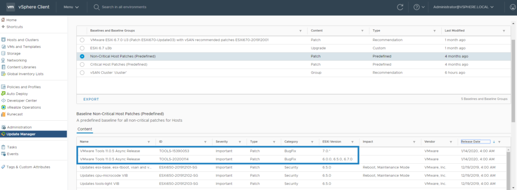 How To Use Vsphere Update Manager To Update Esxi With The Latest Vmware Tools Esx Virtualization
