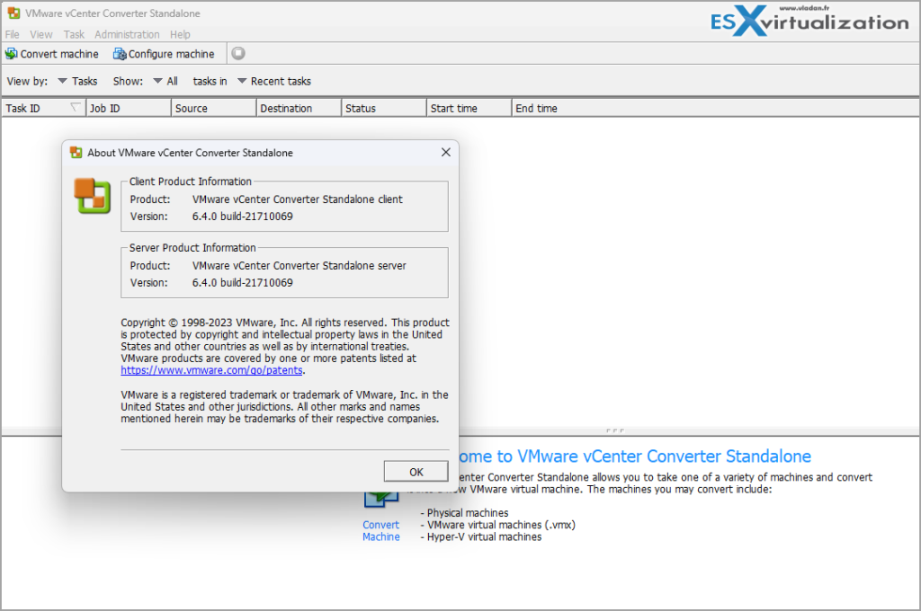 VMware vCenter Converter 6.4 GA Released - ESX Virtualization
