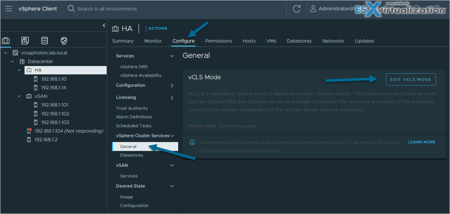 Vmware Vsphere 80 U2 And New Ui For Vsphere Cluster Services Vcls Esx Virtualization
