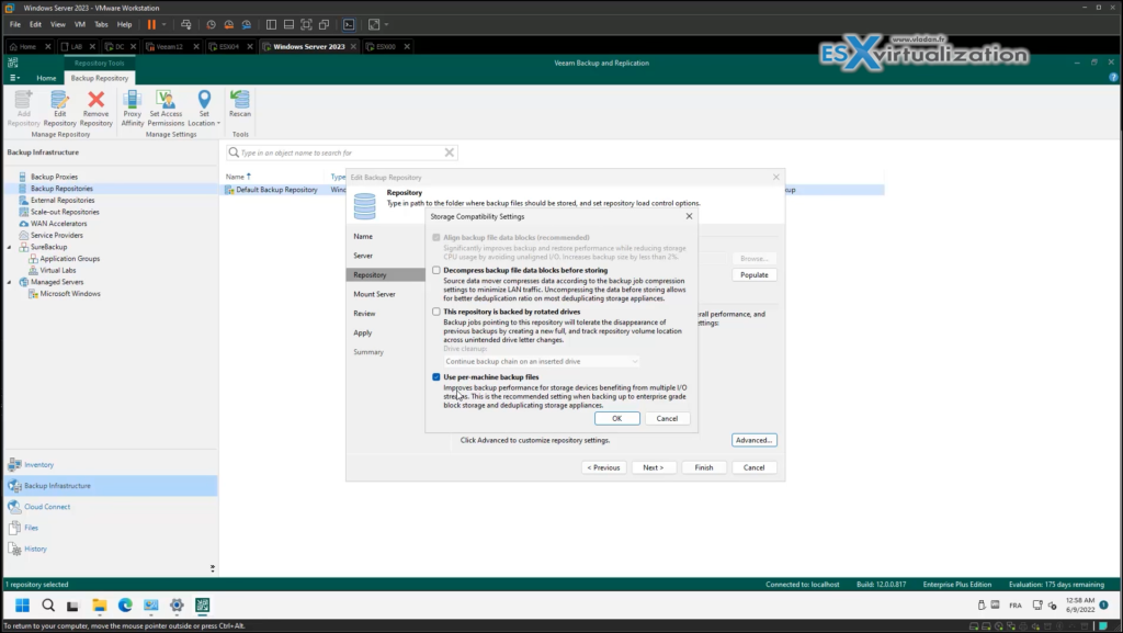 Veeam Backup and Replication 12 (Beta2) Installation - ESX Virtualization