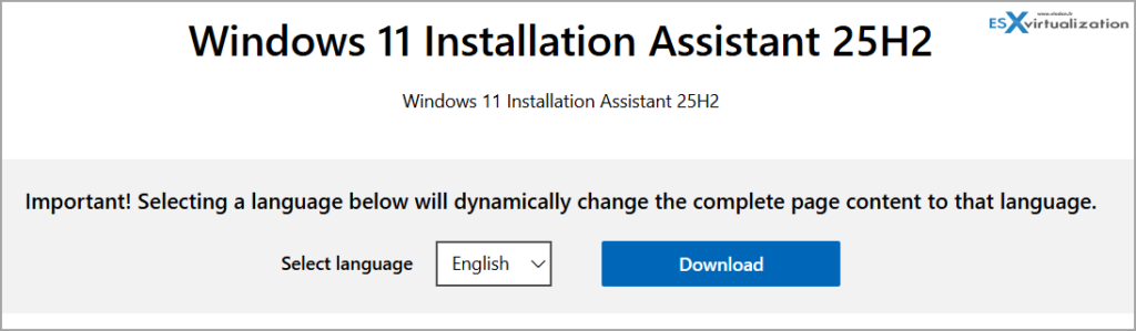Windows 11 Installation Assistant 25H2 - upgrade your W10 or W11 with ...