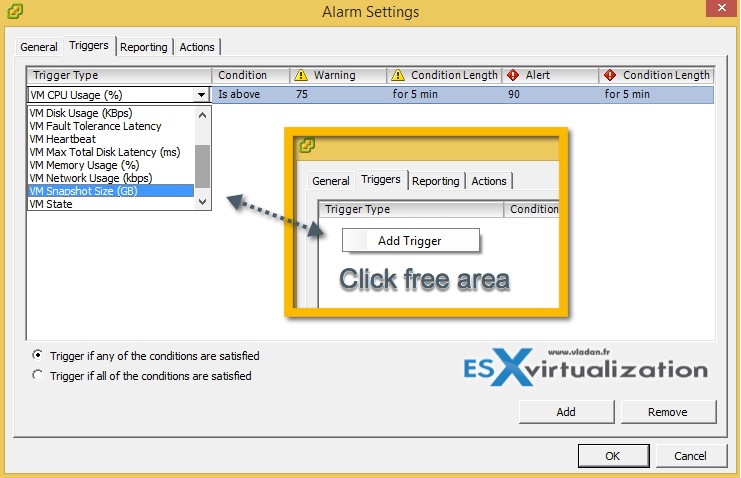 How To Create Vcenter Alarm For Vms Running On Snapshots