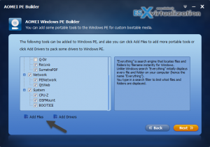 WinPE ISO Tool - Free AOMEI PE Builder - ESX Virtualization