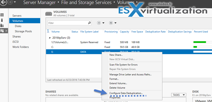 Windows Server 2016 How To Configure Data Deduplication