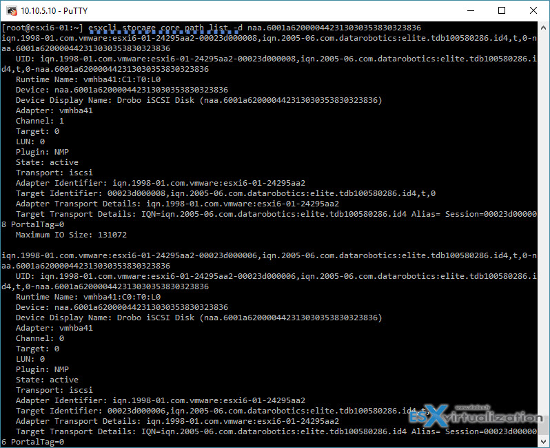 Esxi Commands List Storage Esx Virtualization