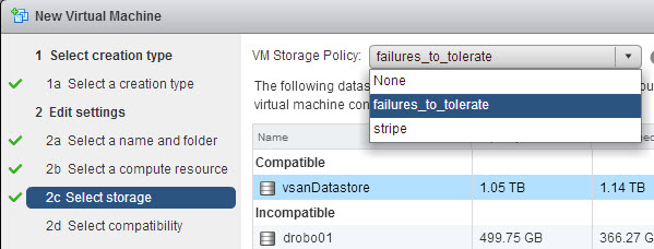 By default VSAN does not show any VM storage policies - How to create them - ESX Virtualization