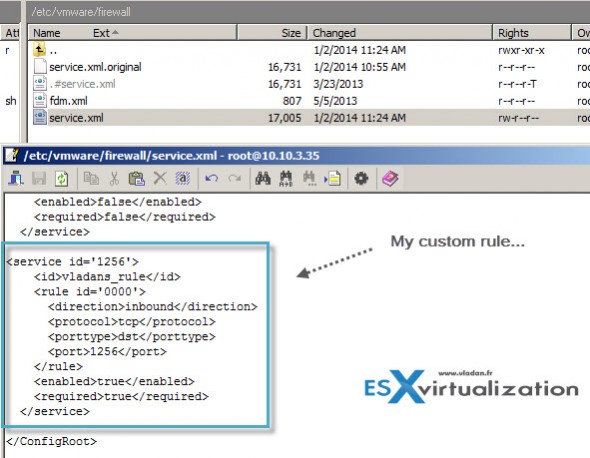 How to create custom ESXi 5.x Firewall rule and why you need to - ESX ...