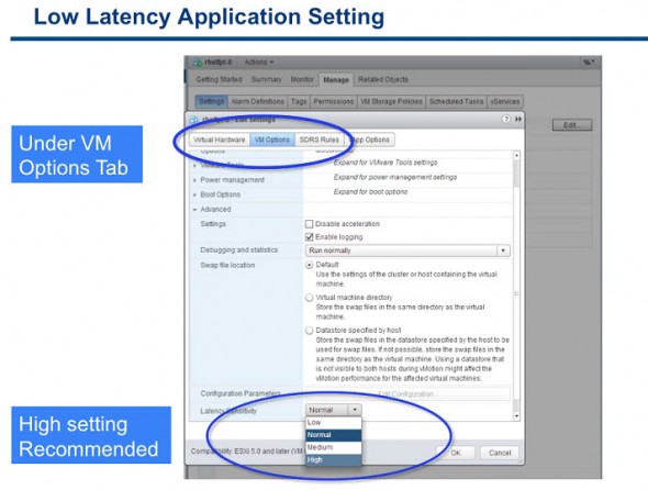 Latency Sensitive Applications On Vsphere 55 Deployment And Best