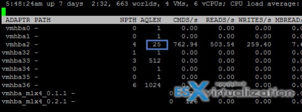 How-to check Queue Depth Of Storage Adapter or Storage Device - ESX ...