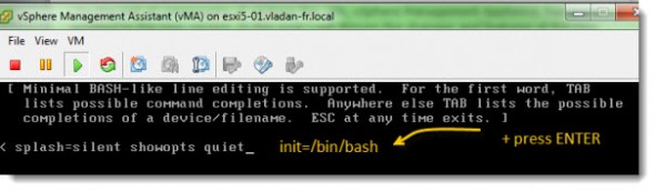 How to reset admin password in vMA 5 - ESX Virtualization How to reset admin password in vMA 5 - ESX Virtualization