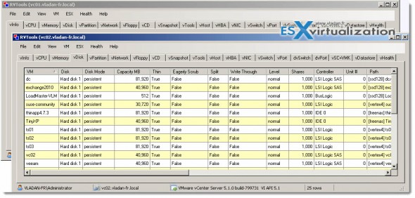 RVTools for VMware - version 3.4 - ESX Virtualization