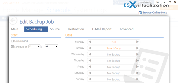 How To Backup And Restore Vm In Vsquare Backup Esx Virtualization