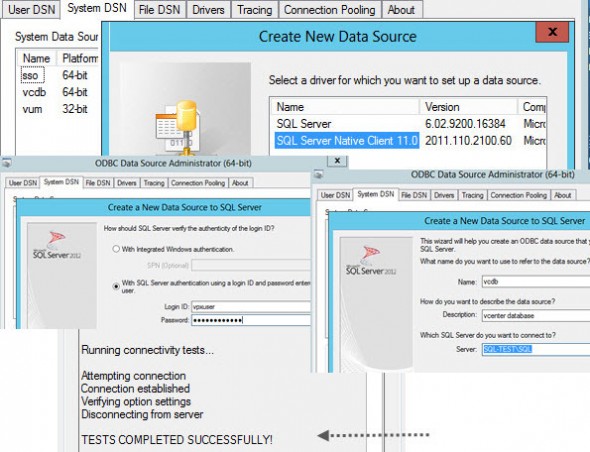 Install vCenter on Windows Server 2012 – ODBC and vCenter components ...